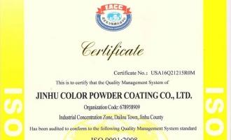 Certificate,Test Report of Powder Coating
